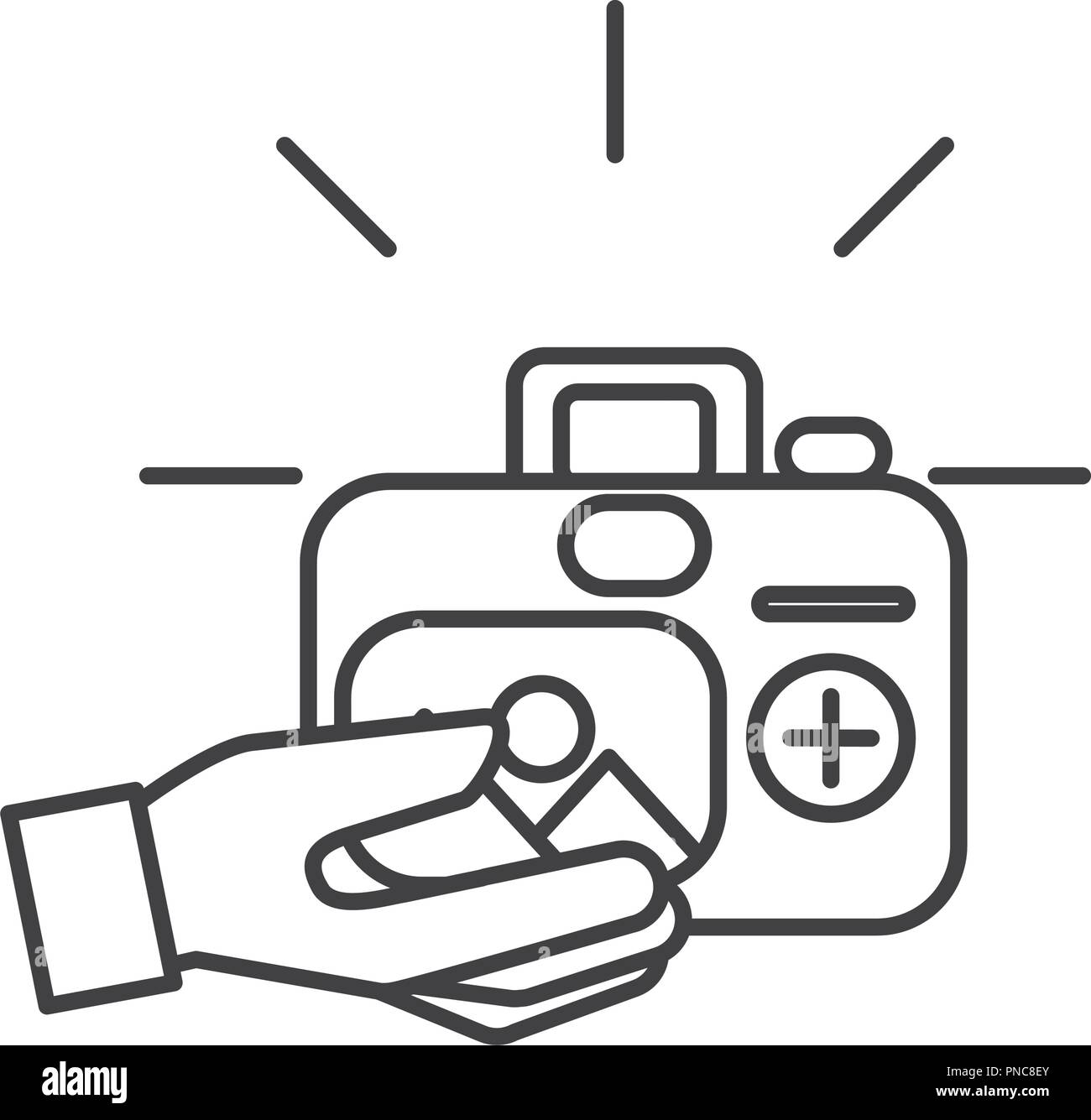 hand with photographic camera picture art Stock Vector Image & Art - Alamy