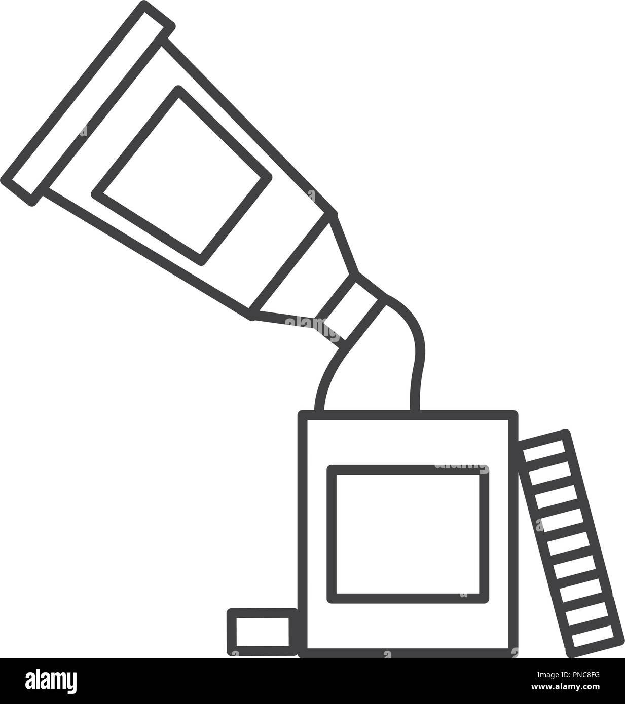 artistic color tube pouring on container Stock Vector Image & Art - Alamy