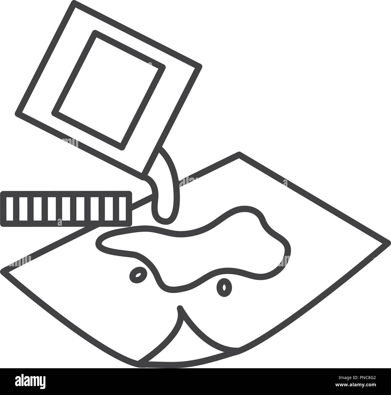 artistic color container pouring paint paper Stock Vector Image & Art ...