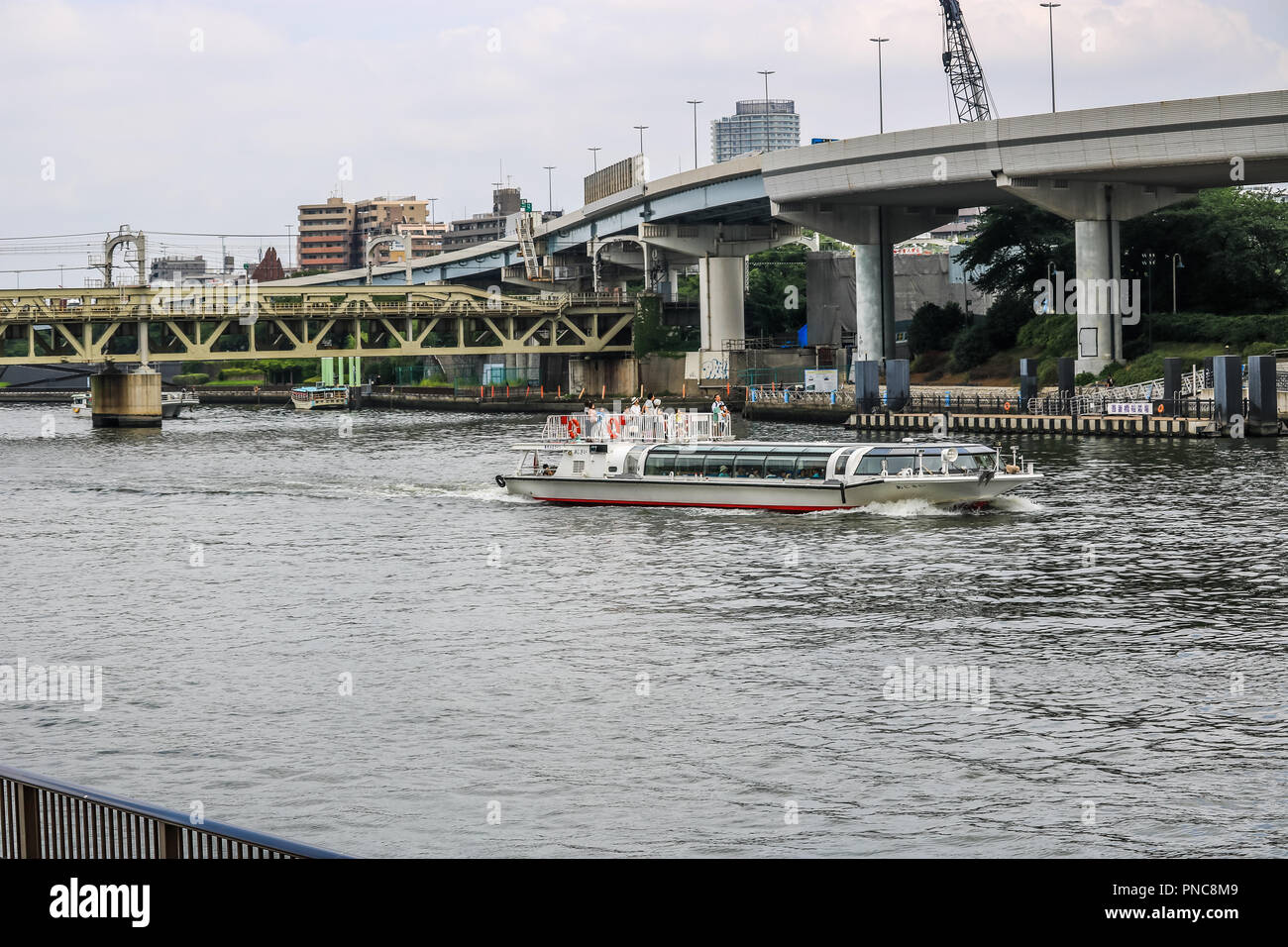 Water Bus Ride on Sumida River, Asakusa, Tokyo, Japan Stock Photo - Alamy
