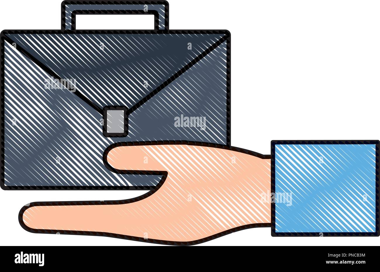 Male hand holding suitcase Stock Vector Images - Alamy
