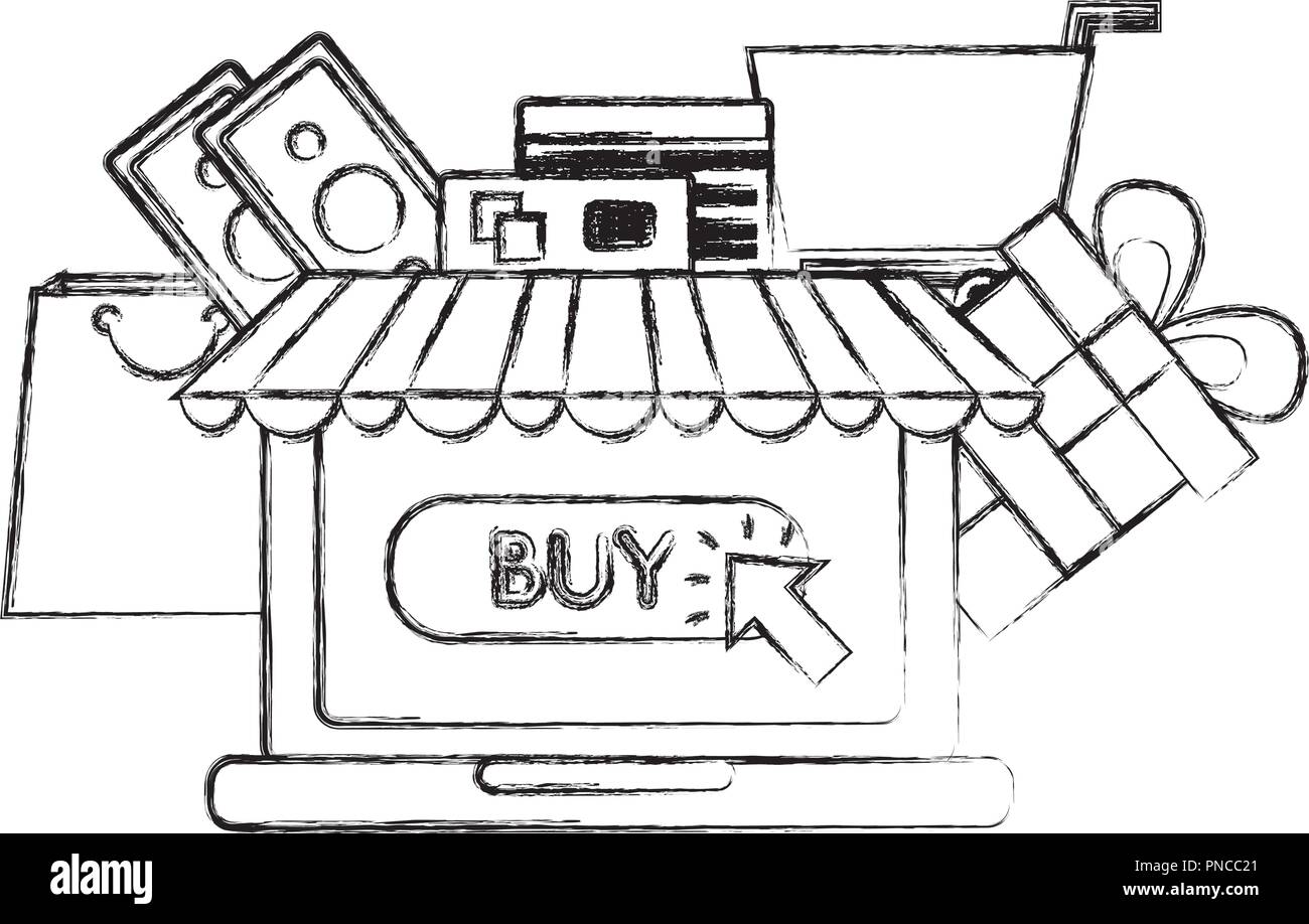 Credit cards shopping cart Stock Vector Images - Alamy