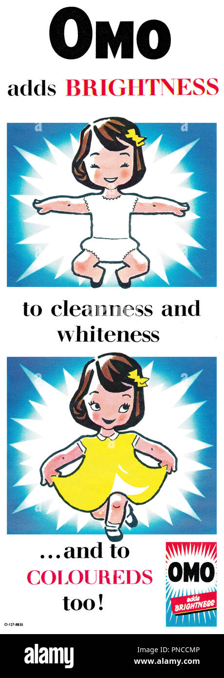 1959 British advertisement for Omo soap powder Stock Photo - Alamy