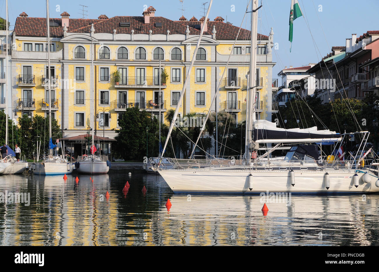 Italy, Veneto Friuli, Grado, yachts at Porto Mandracchio Stock Photo ...