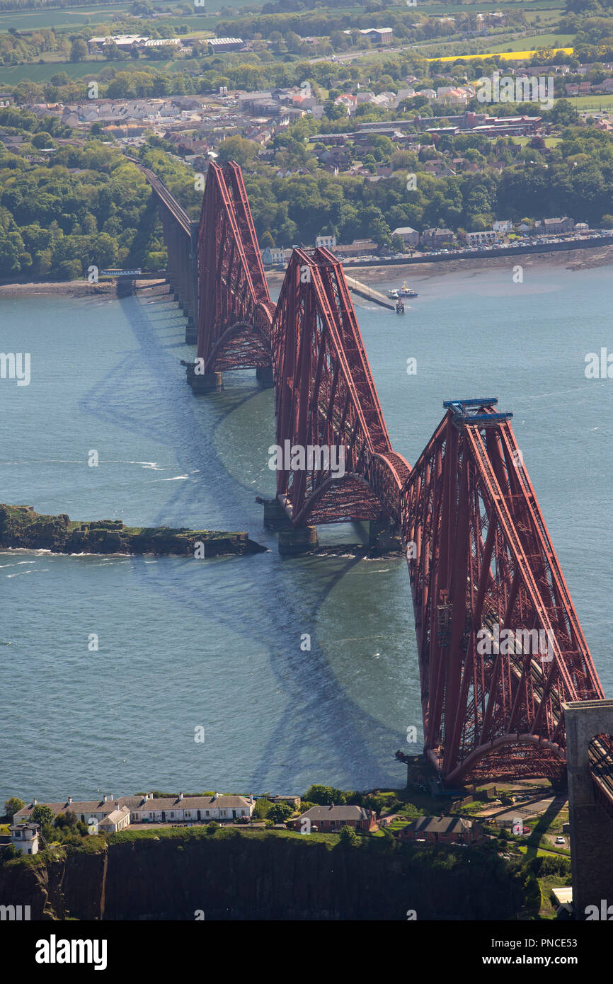 Aerial view of the Forth Bridge Stock Photo - Alamy