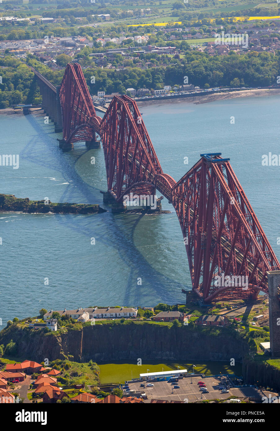 Aerial view of the Forth Bridge Stock Photo - Alamy