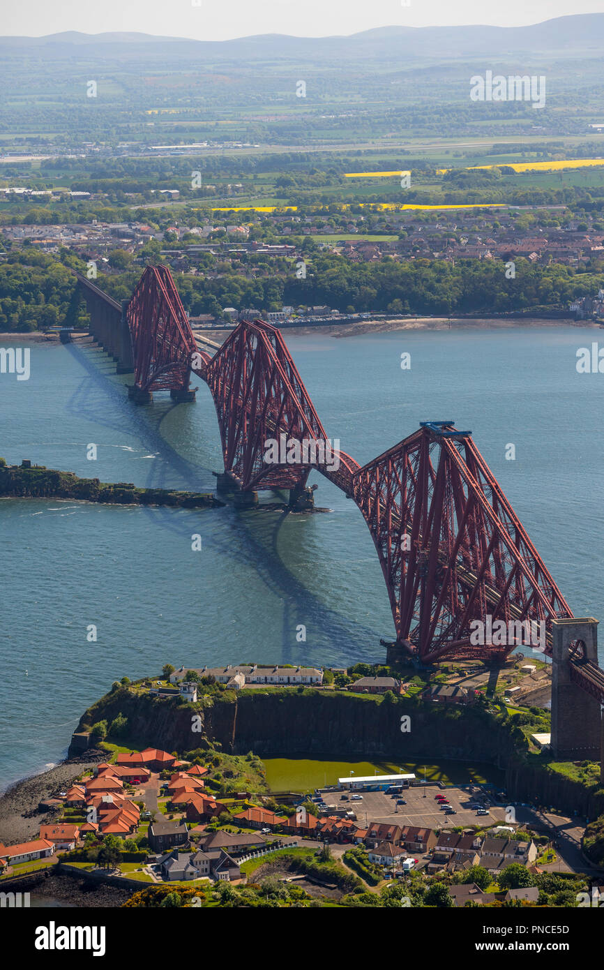 Aerial view of the Forth Bridge Stock Photo - Alamy