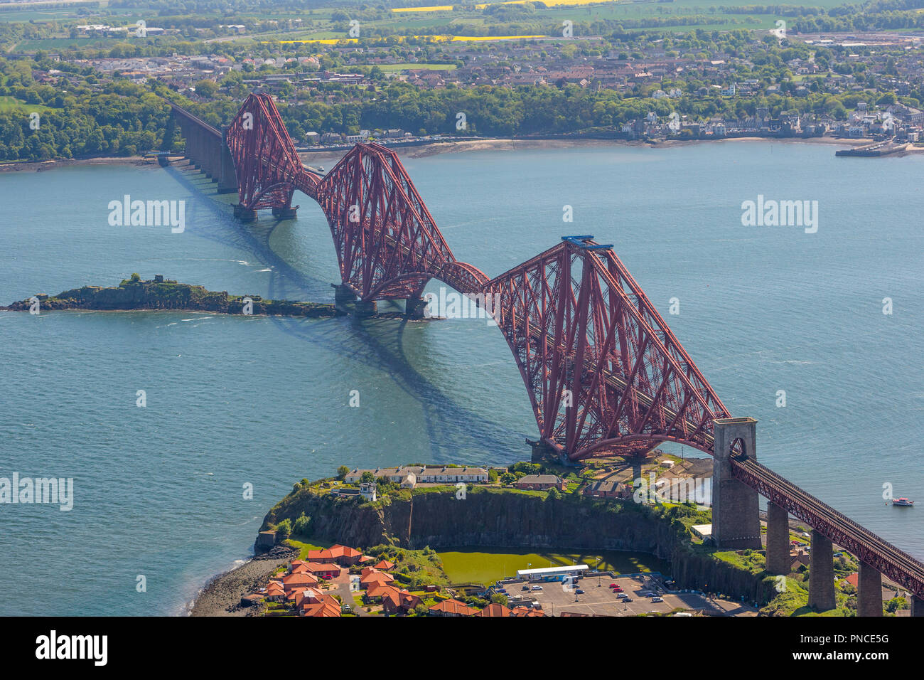 Aerial view of the Forth Bridge Stock Photo - Alamy
