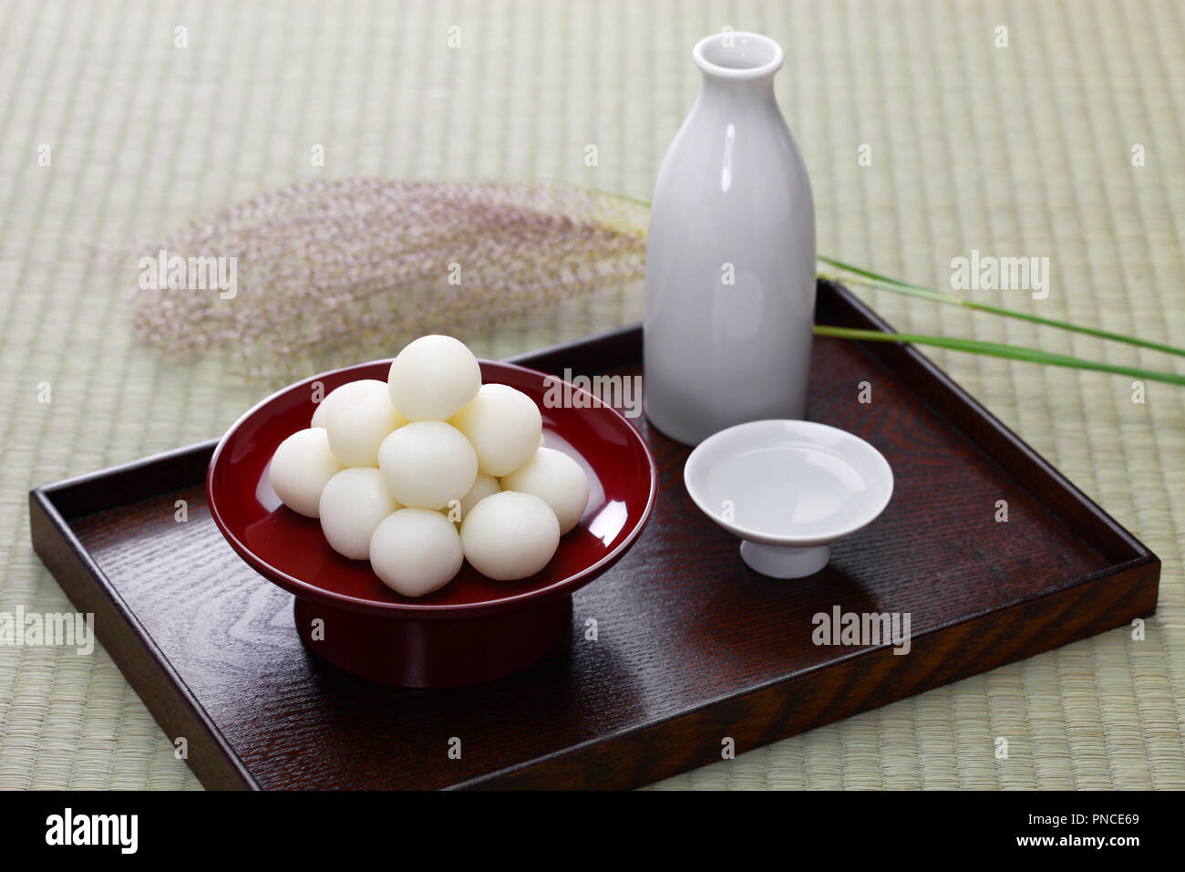 Tsukimi Dango, traditional japanese rice dumpling for moon viewing ...