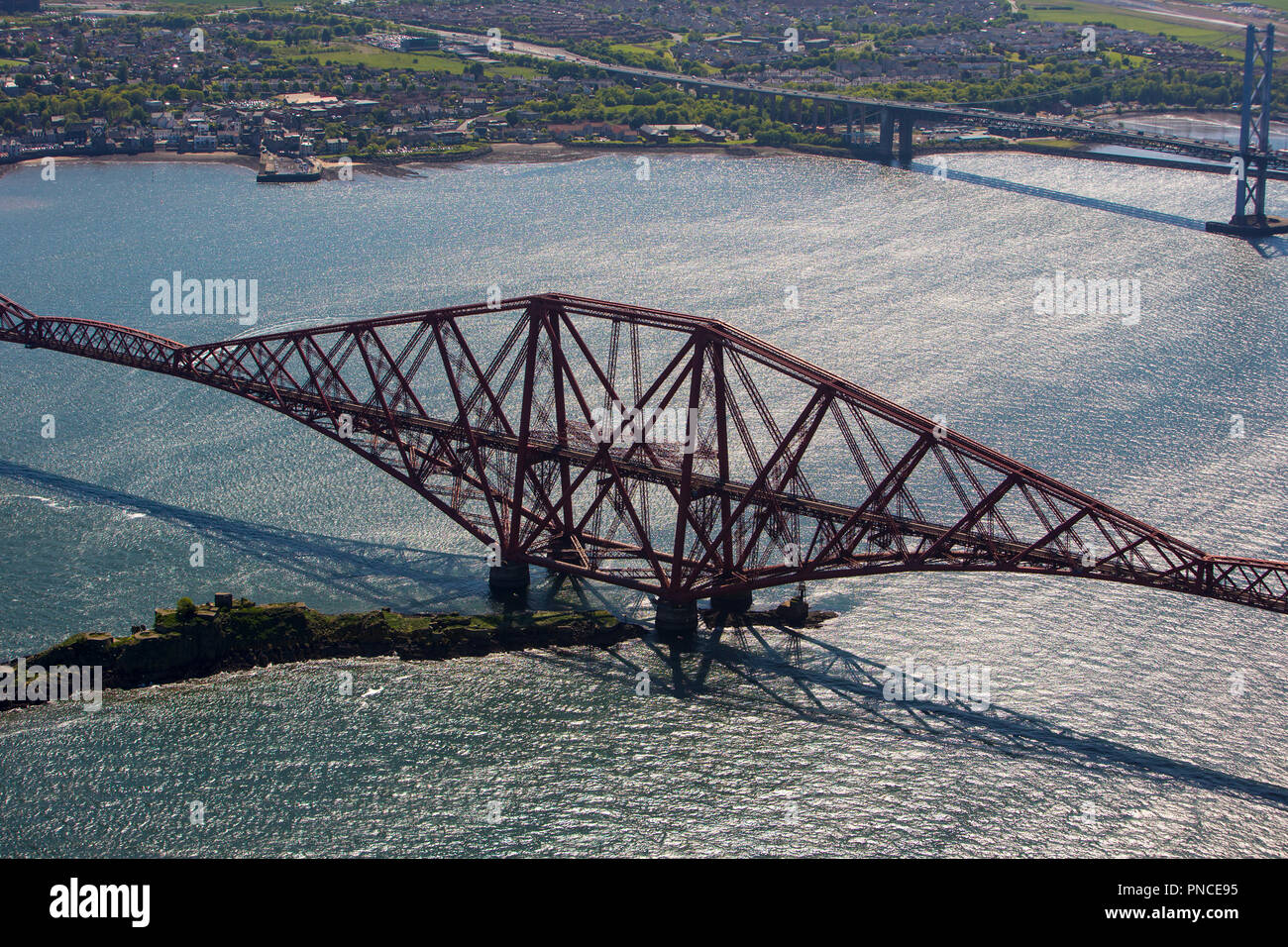 Aerial view of the Forth Bridge Stock Photo - Alamy