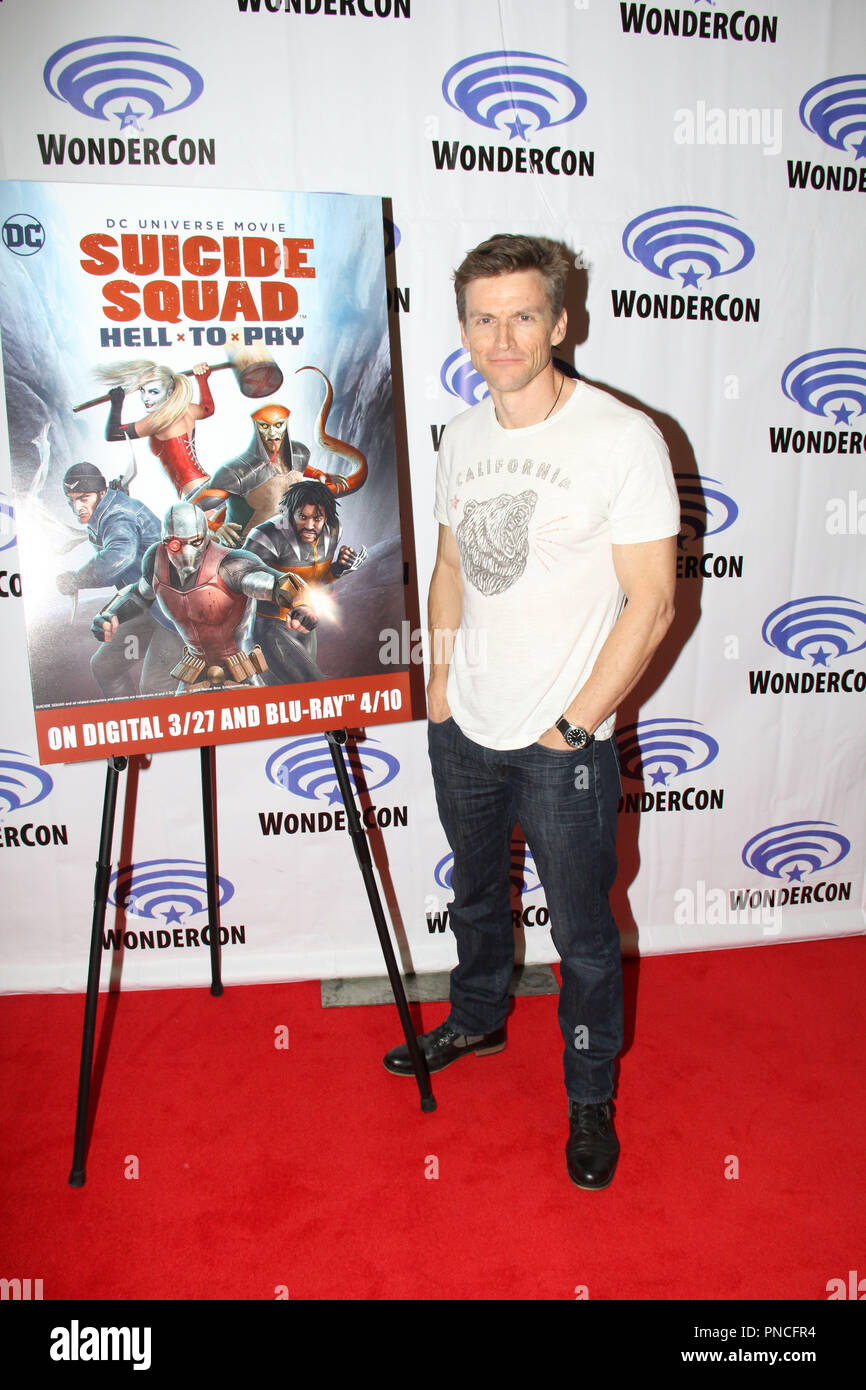 Gideon Emery promoting DC's Suicide Squad Hell To Pay at Day 1 of ...