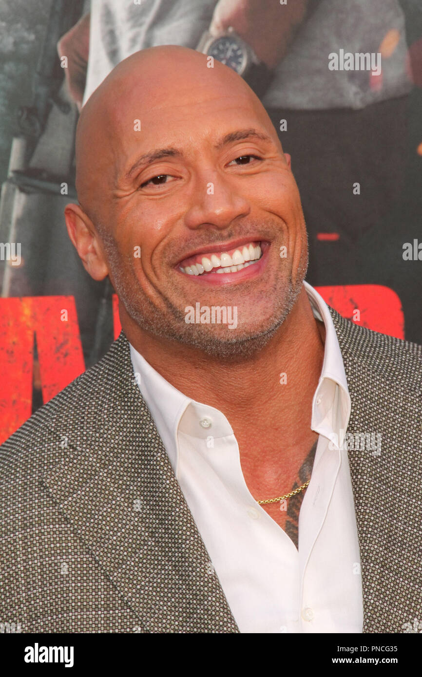 Dwayne Johnson at the Premiere of Warner Bros' "Rampage" held at the ...