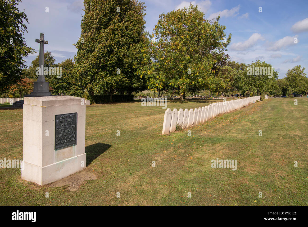 The 1939-1945 Bath Air Raid Graves at Haycombe Cemetery, Bath, England ...