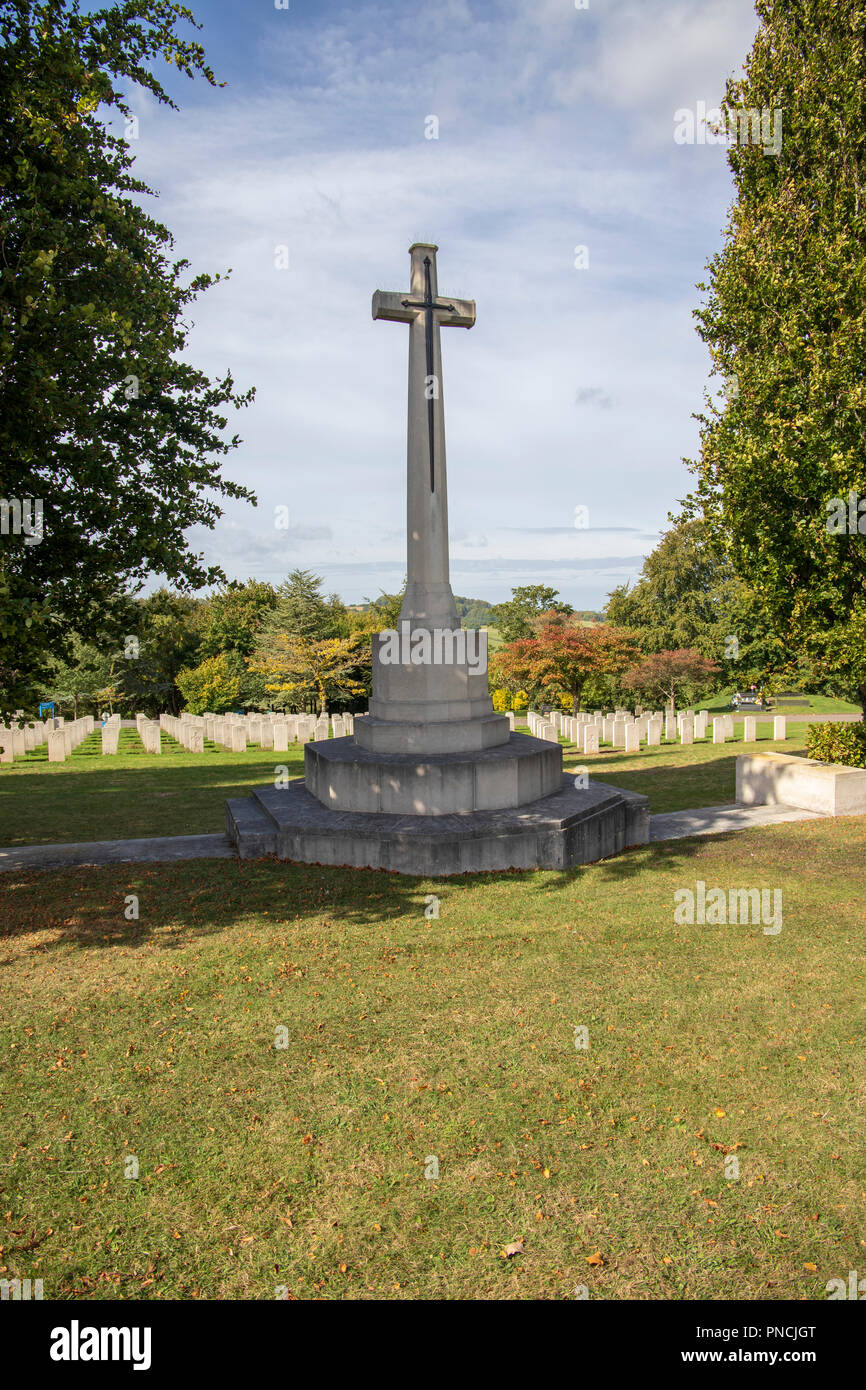 Commonwealth War Graves Commission Cross of Sacrifice at Haycombe ...