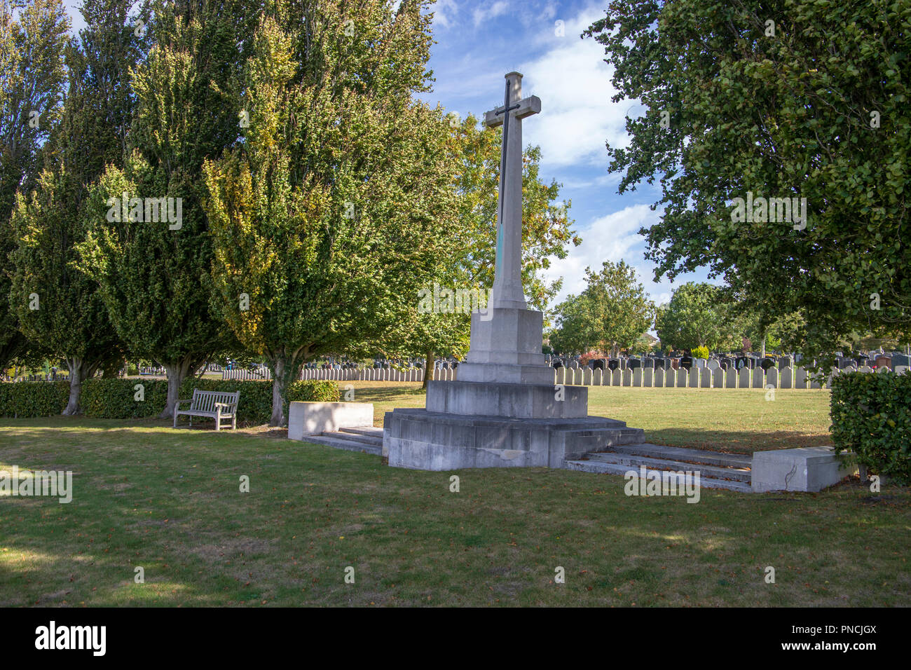 Commonwealth War Graves Commission Cross of Sacrifice at Haycombe ...