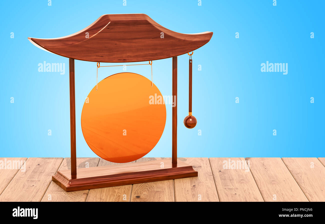 Golden gong bell hi-res stock photography and images - Alamy