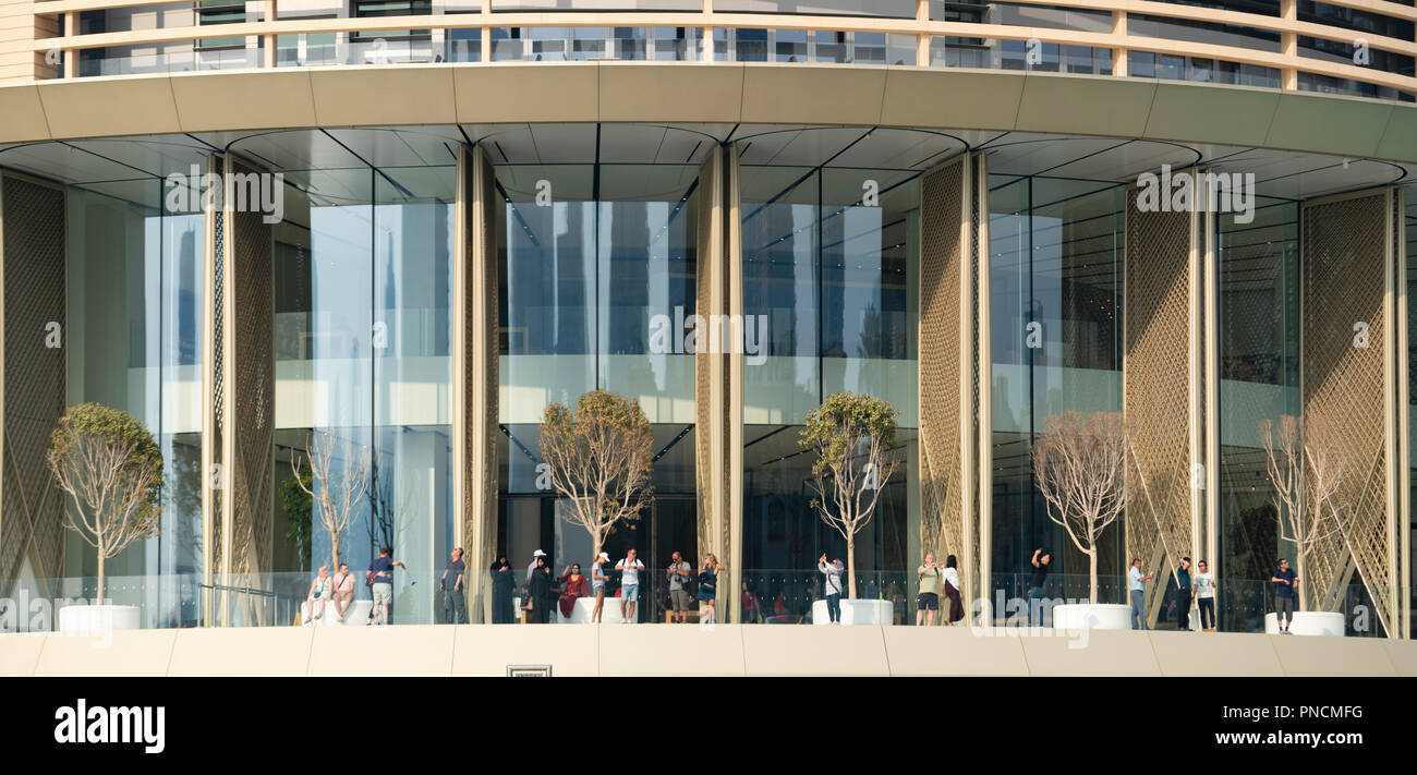 Exterior of the new Apple Store in the Dubai Mall in Dubai, United Arab ...