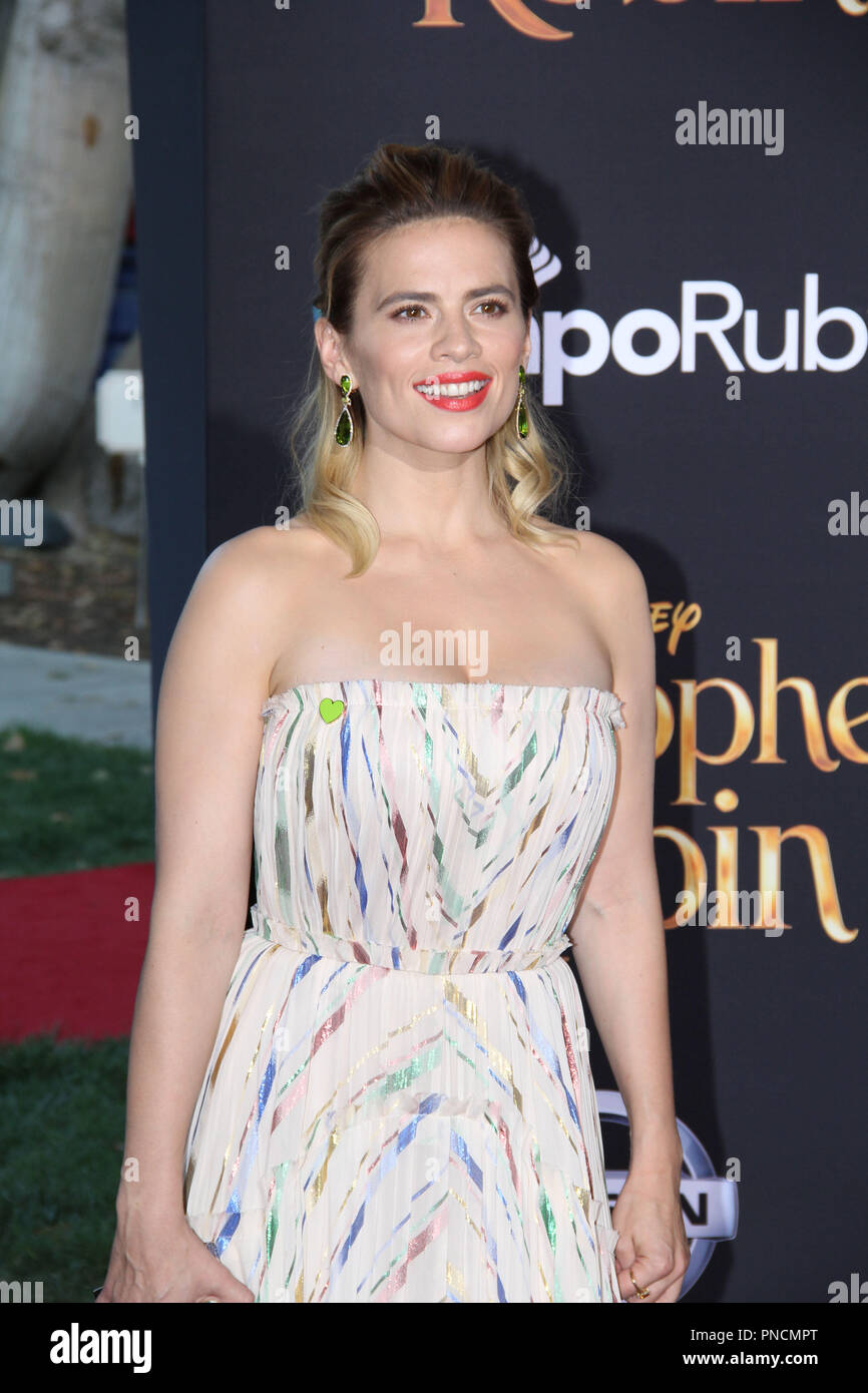 Hayley Atwell at Disney's World Premiere of "Christopher Robin". Held ...