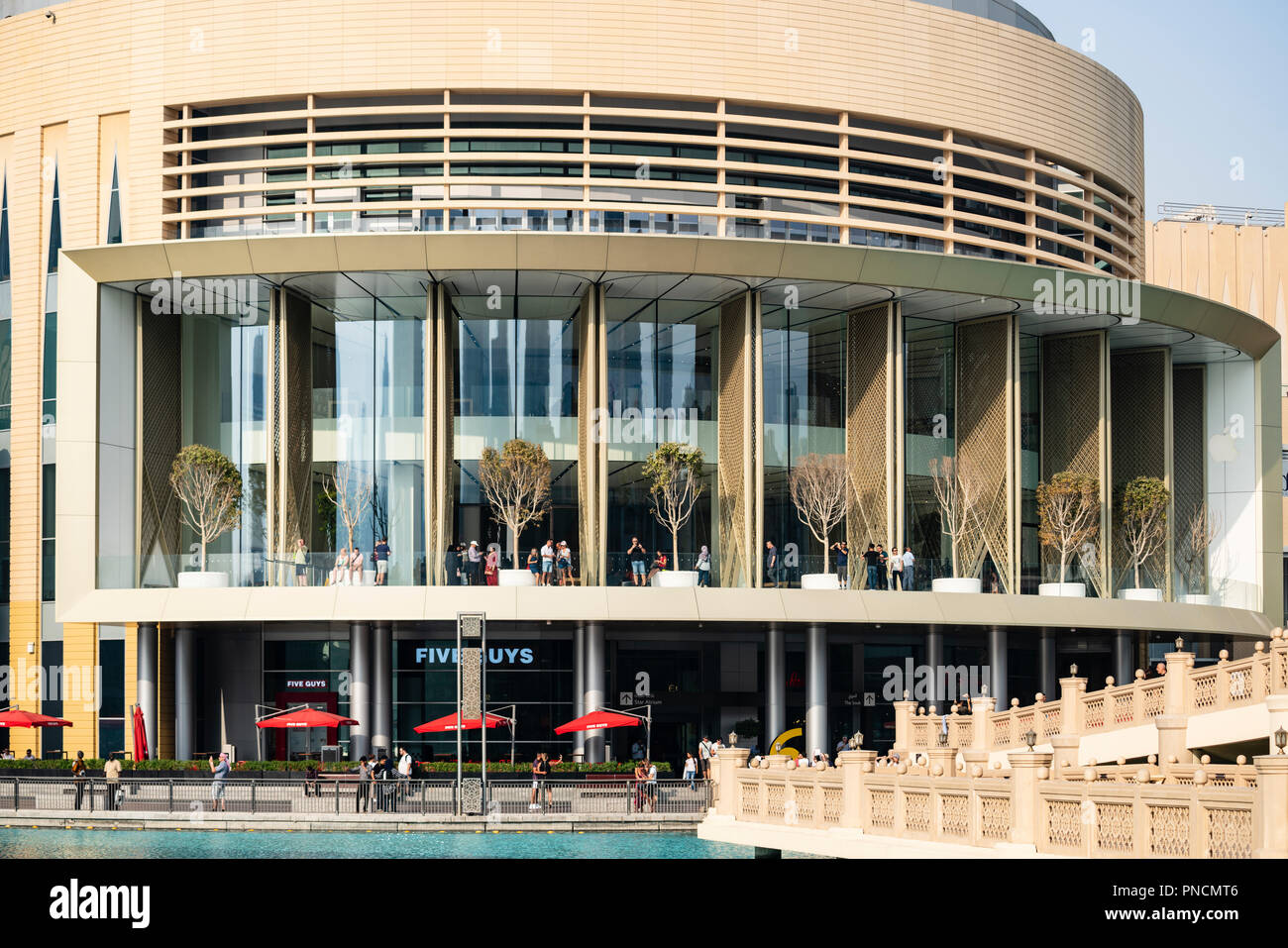 Exterior of the new Apple Store in the Dubai Mall in Dubai, United Arab ...
