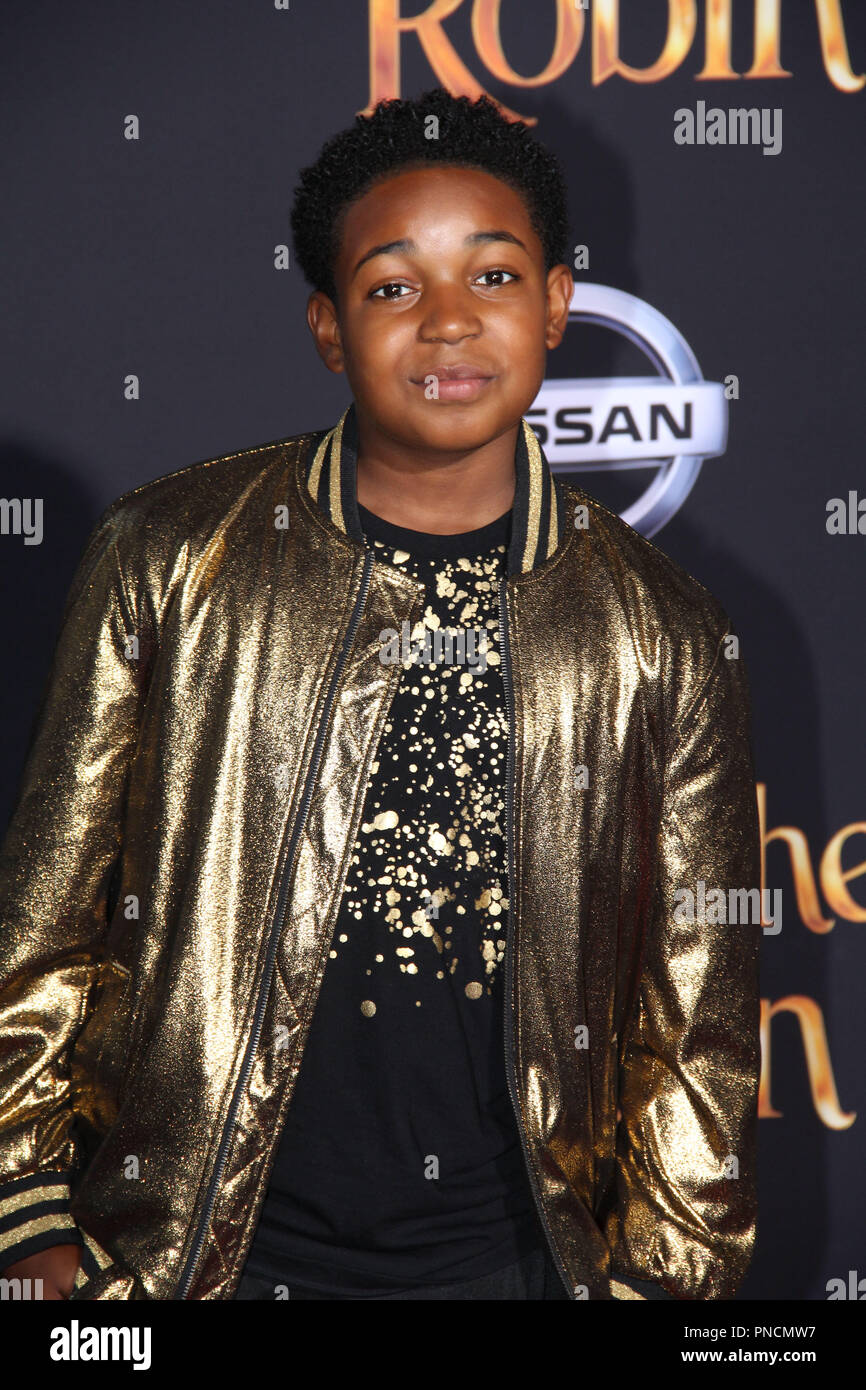 Isaac Brown at Disney's World Premiere of "Christopher Robin". Held at ...