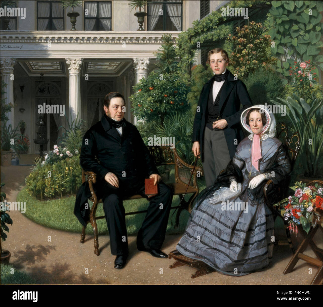 Portrait of the Metelerkamp family. Date/Period: 1851 - 1852. Painting ...