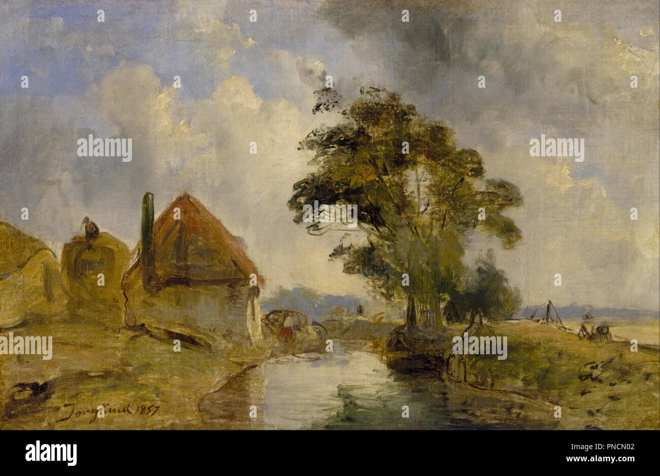 Environs of Breda. Date/Period: 1857. Painting. Oil on canvas. Width ...