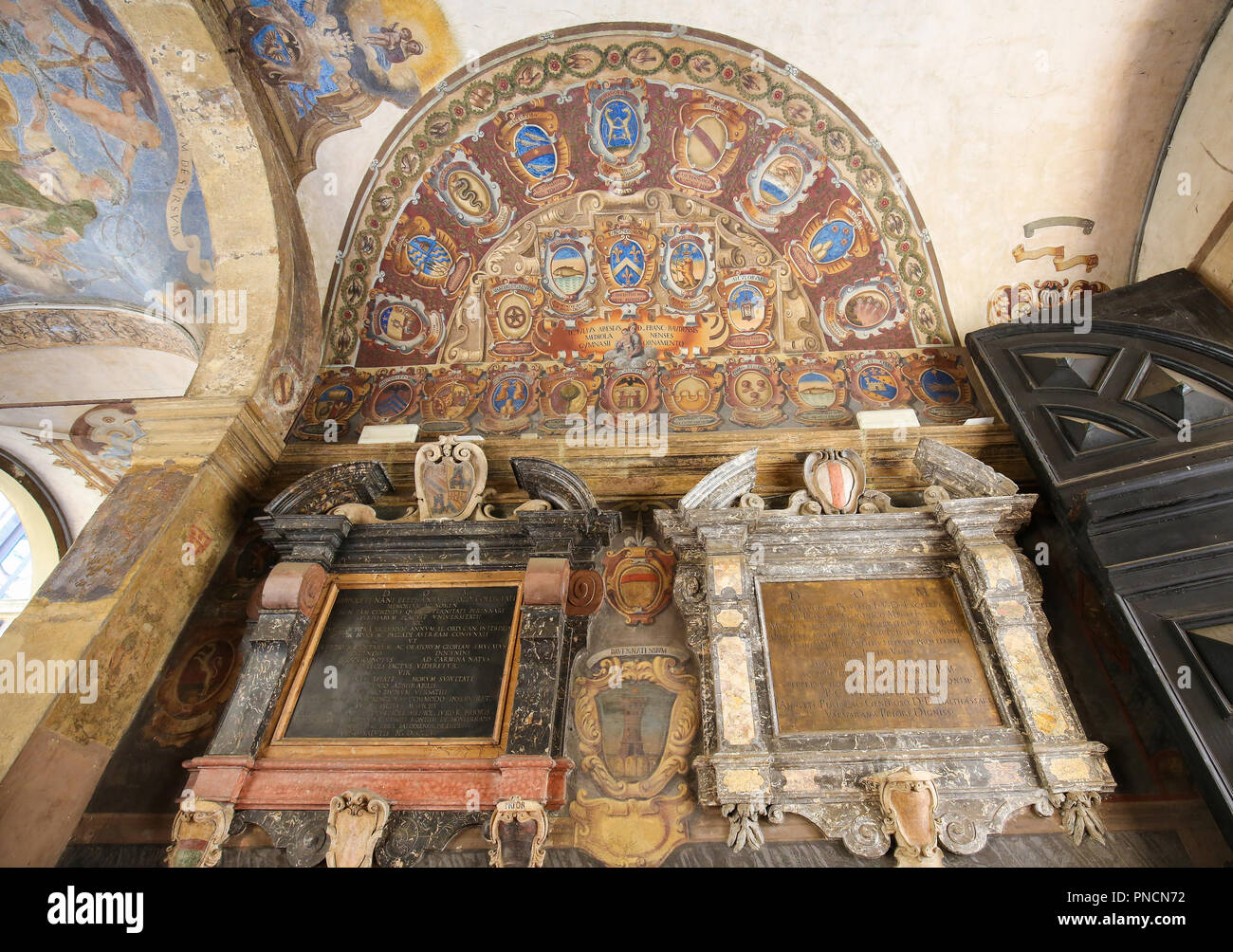 Bologna, Italy - July 15, 2017: Archiginnasio of Bologna, library of ...