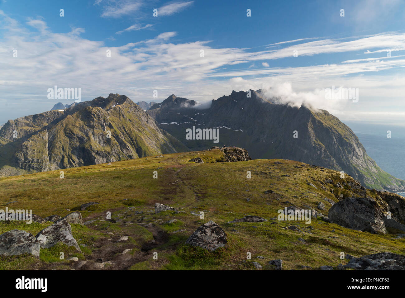 Ryten mountain in, Lofoten Islands, Norway Stock Photo - Alamy