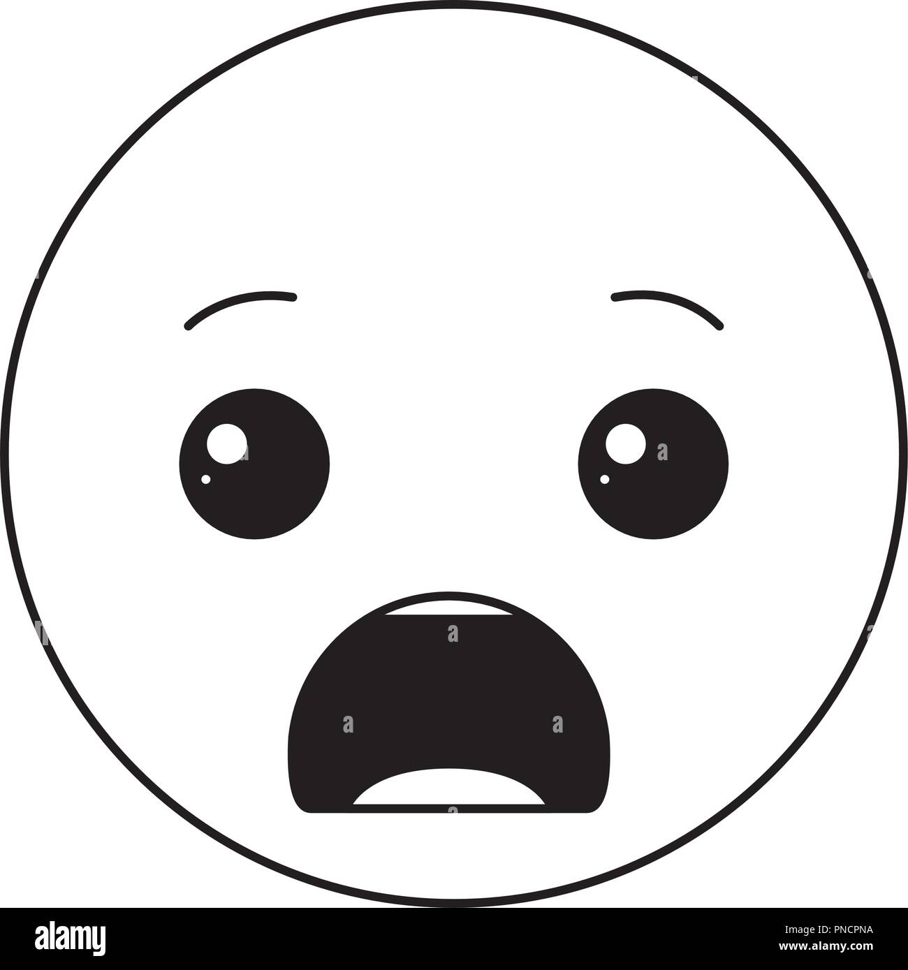 cartoon angry head kawaii character Stock Vector Image & Art - Alamy
