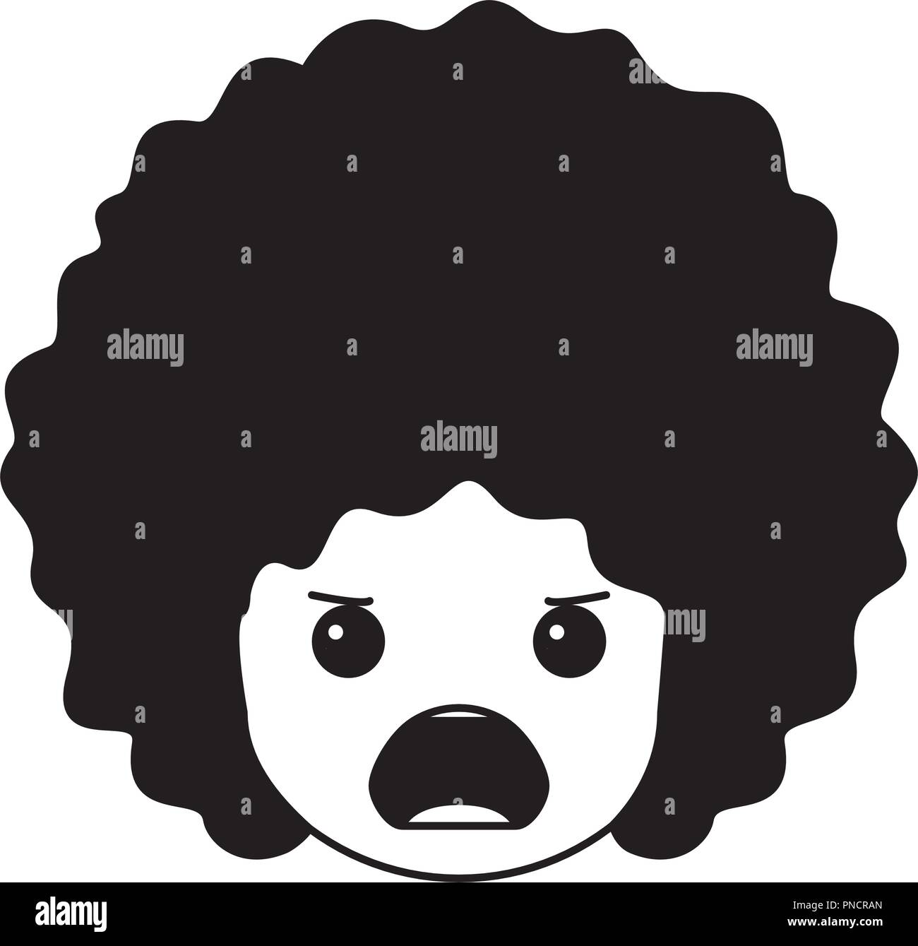 cartoon man angry head kawaii character Stock Vector Image & Art - Alamy