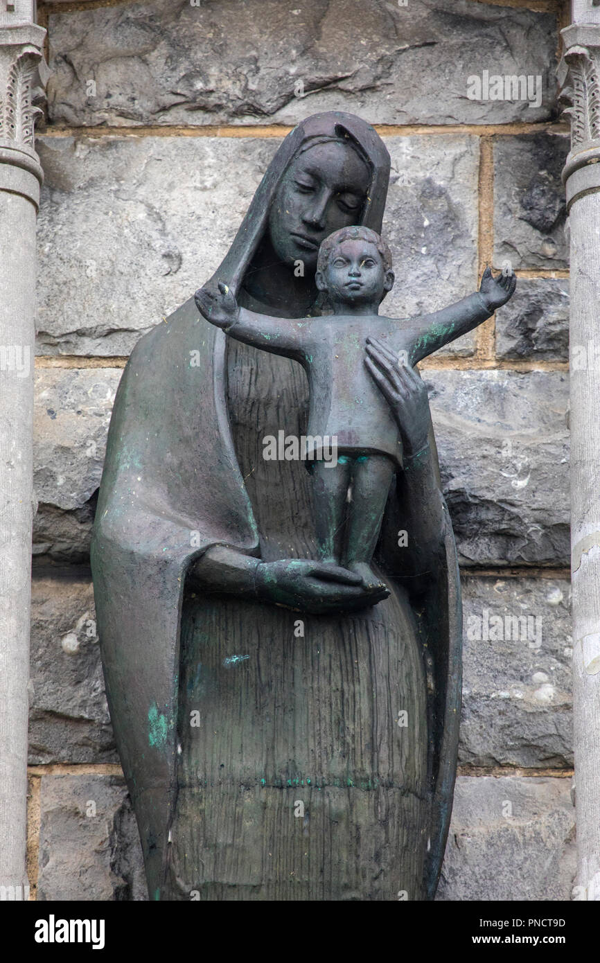 Galway, Ireland - August 16th 2018: A close-up of the sculpture on the ...