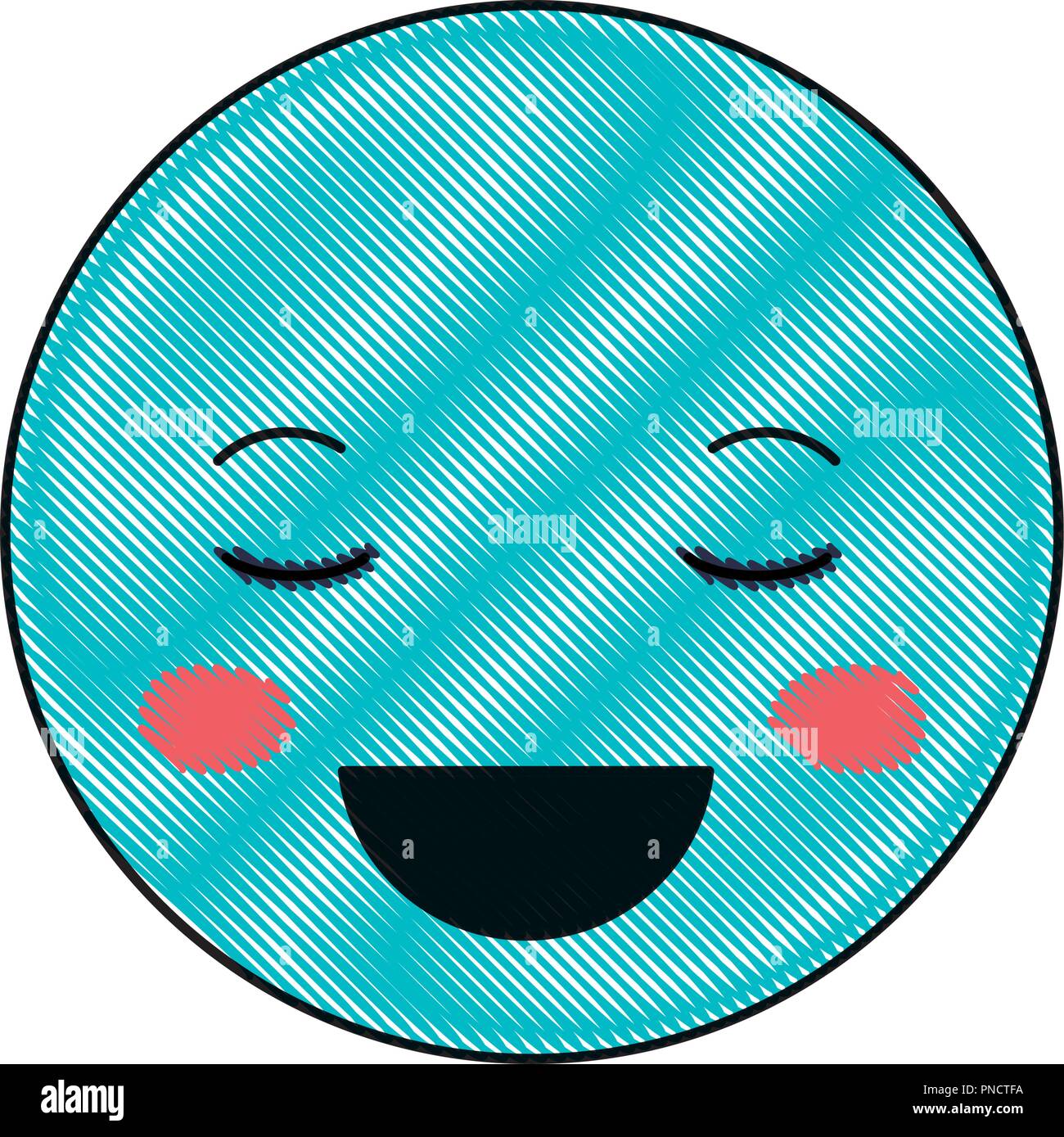 cartoon happy head kawaii character Stock Vector Image & Art - Alamy