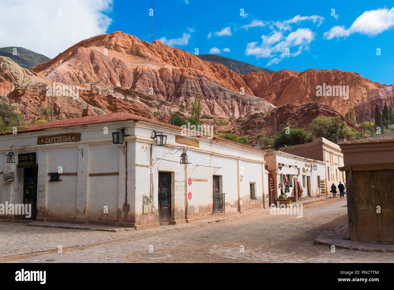 The hill of the seven colors (Cerro de los siete colores) in Purmamarca ...