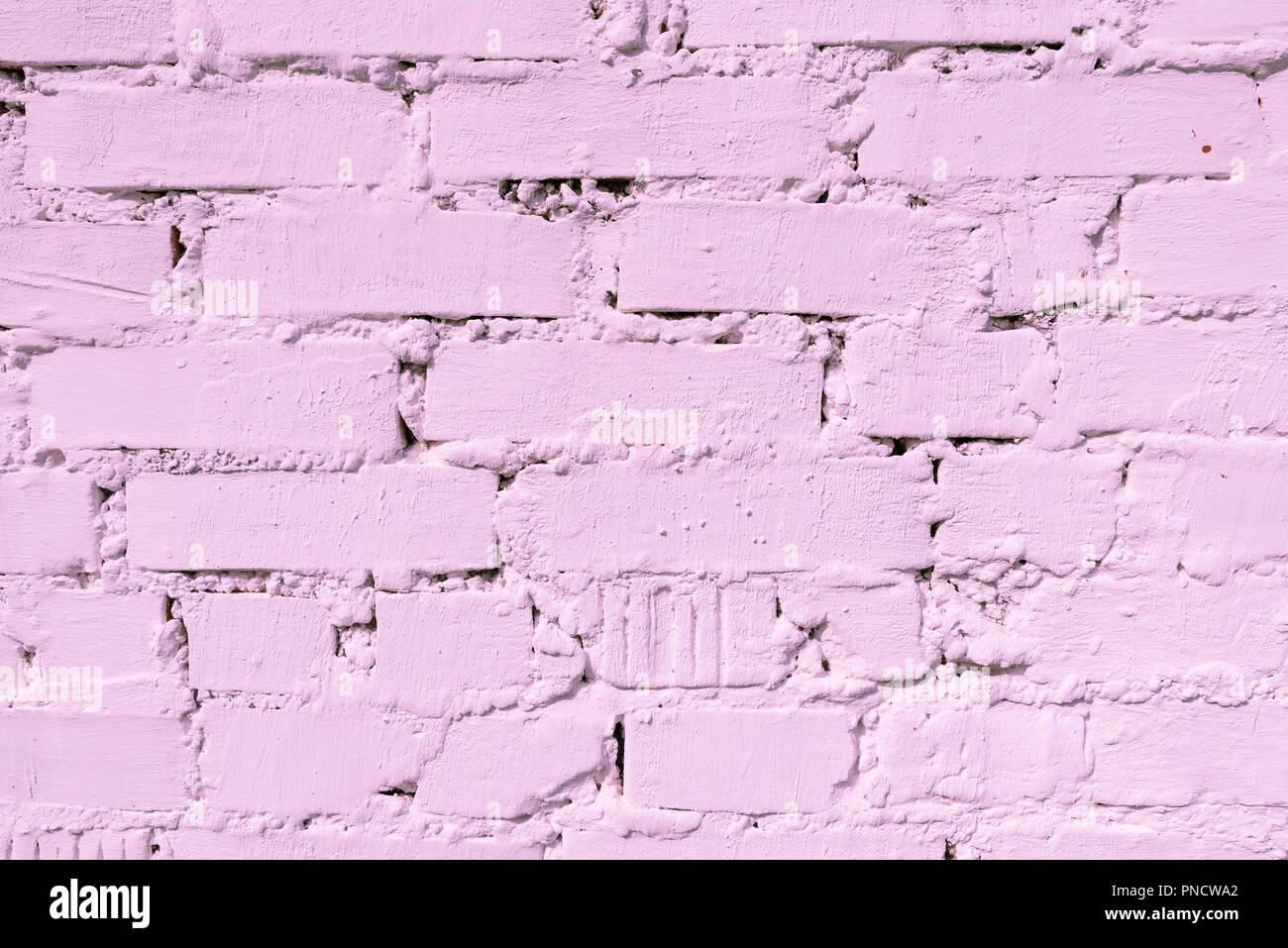 Whitewashed brick wall, pinky color toning, design background and ...