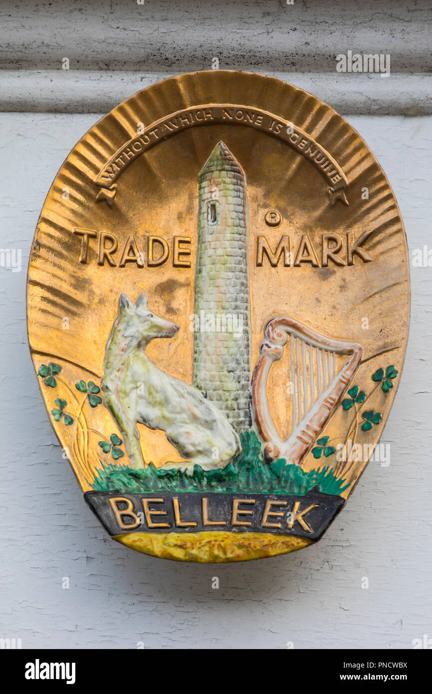Belleek, Northern Ireland - August 22nd 2018: The symbol of the famous ...