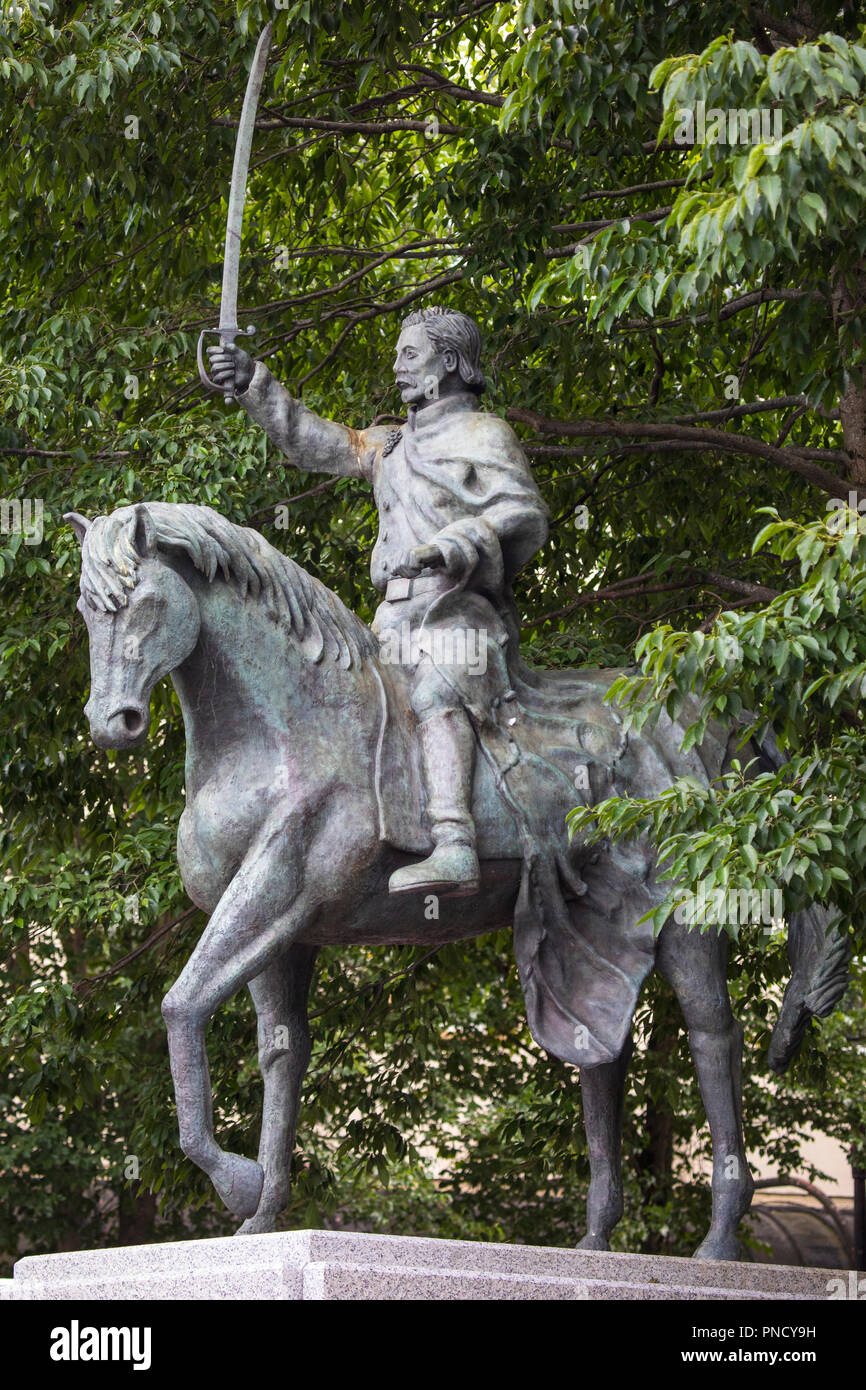 A statue of Irish nationalist Thomas Francis Meagher, located in the ...