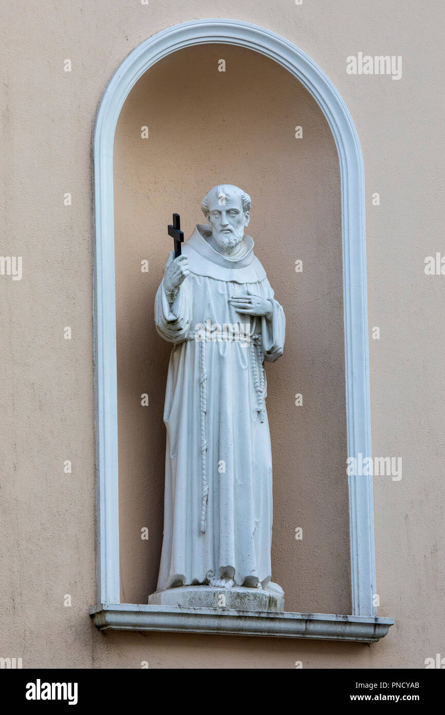 Religious Sculpture on the exterior of the Franciscan Friary Church in ...