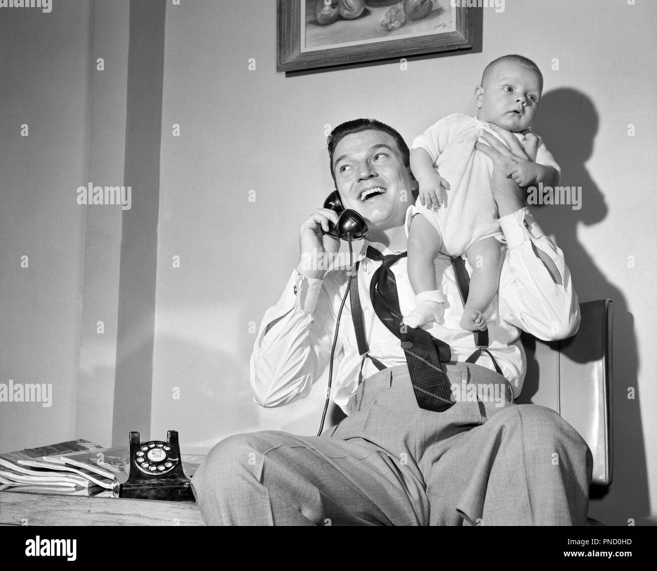 1950s telephone kid hi-res stock photography and images - Alamy
