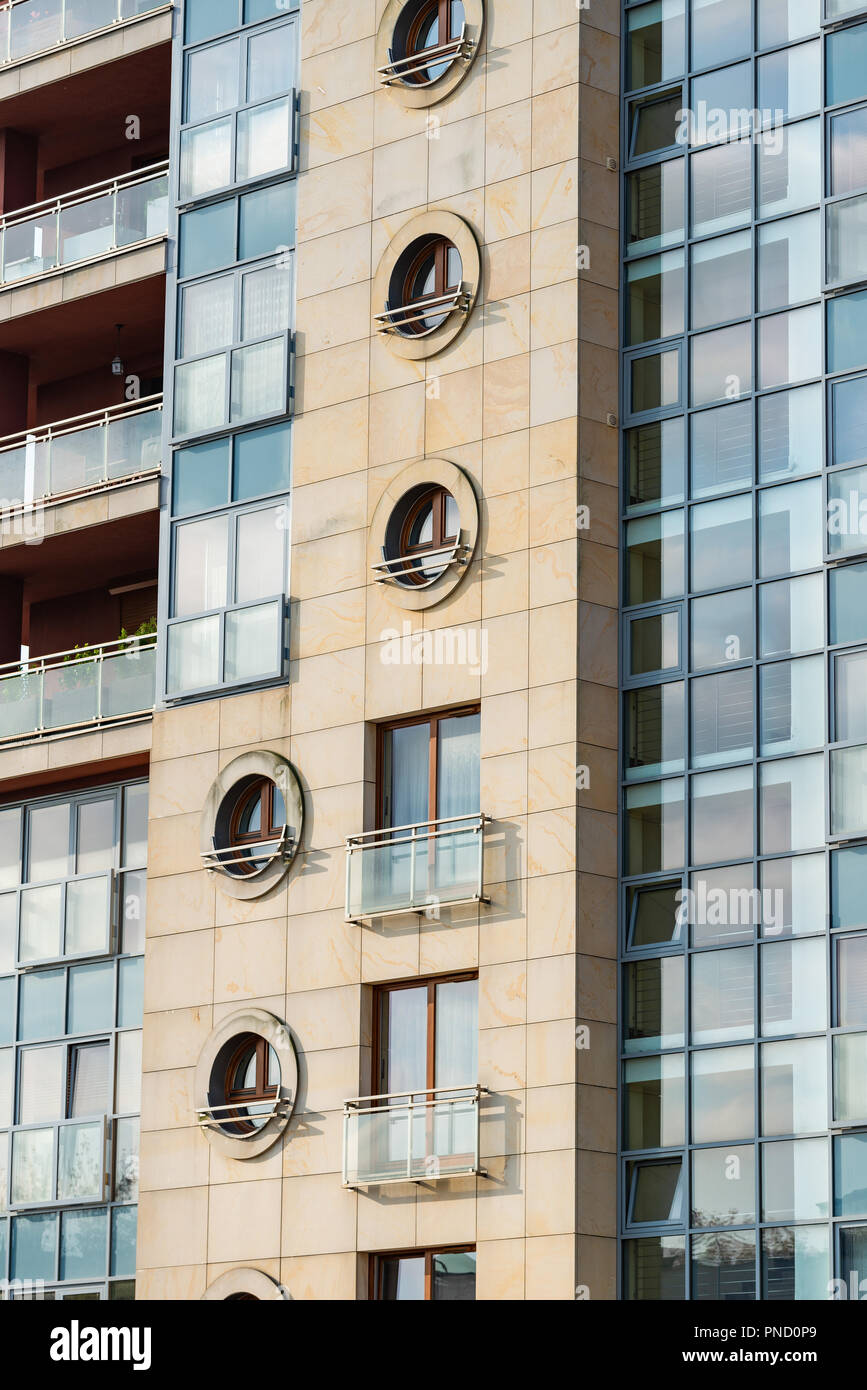 modern building with round windows Stock Photo - Alamy