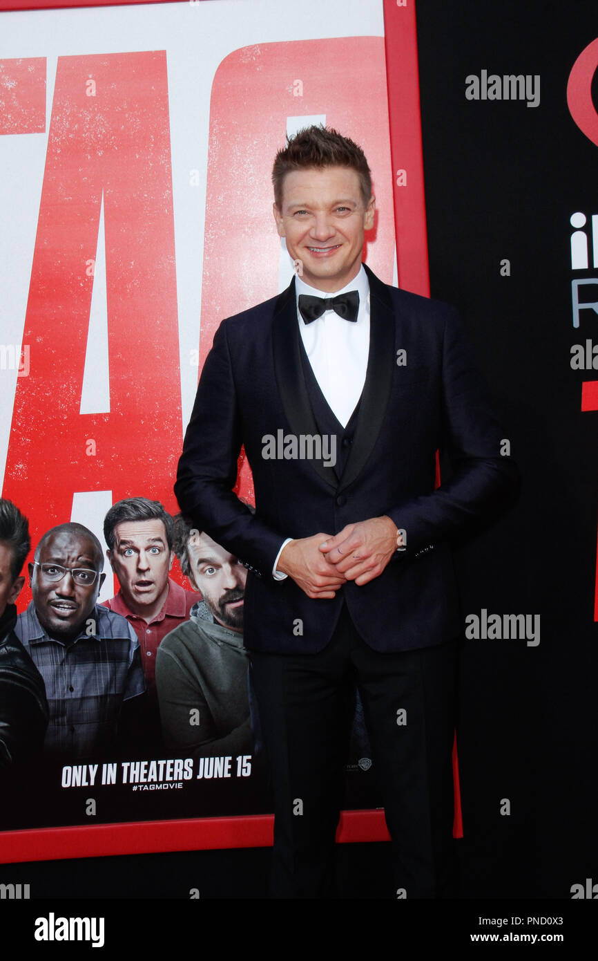 Jeremy Renner at the World Premiere of Warner Bros' "Tag" held at the ...