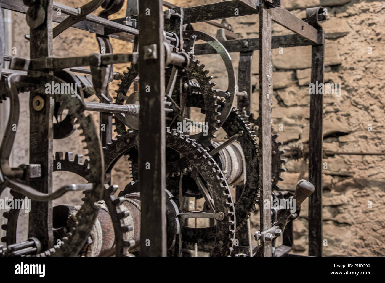 Steel clockwork old mechanical hi-res stock photography and images - Alamy