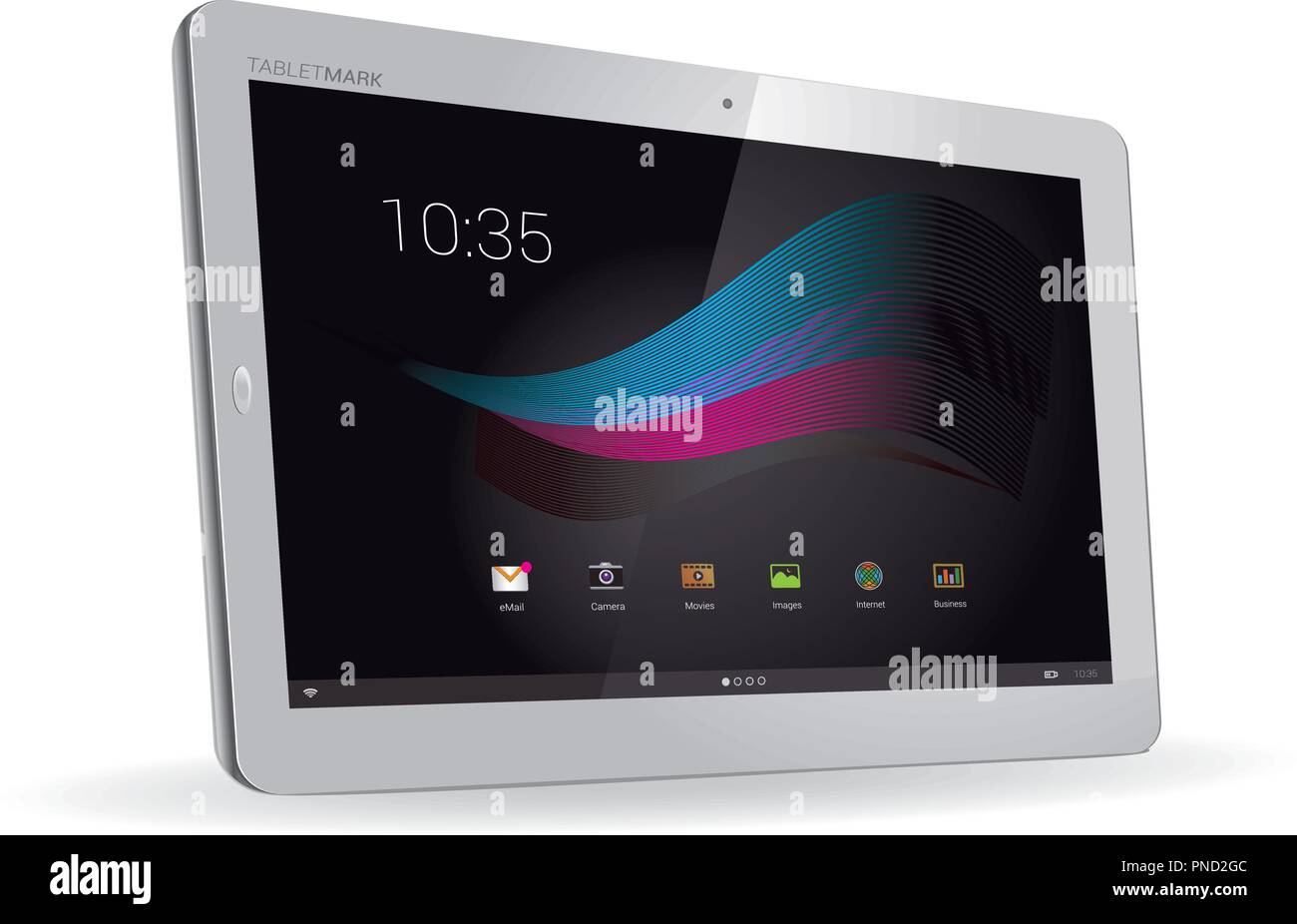 Simple White Tablet Stock Vector Image & Art - Alamy