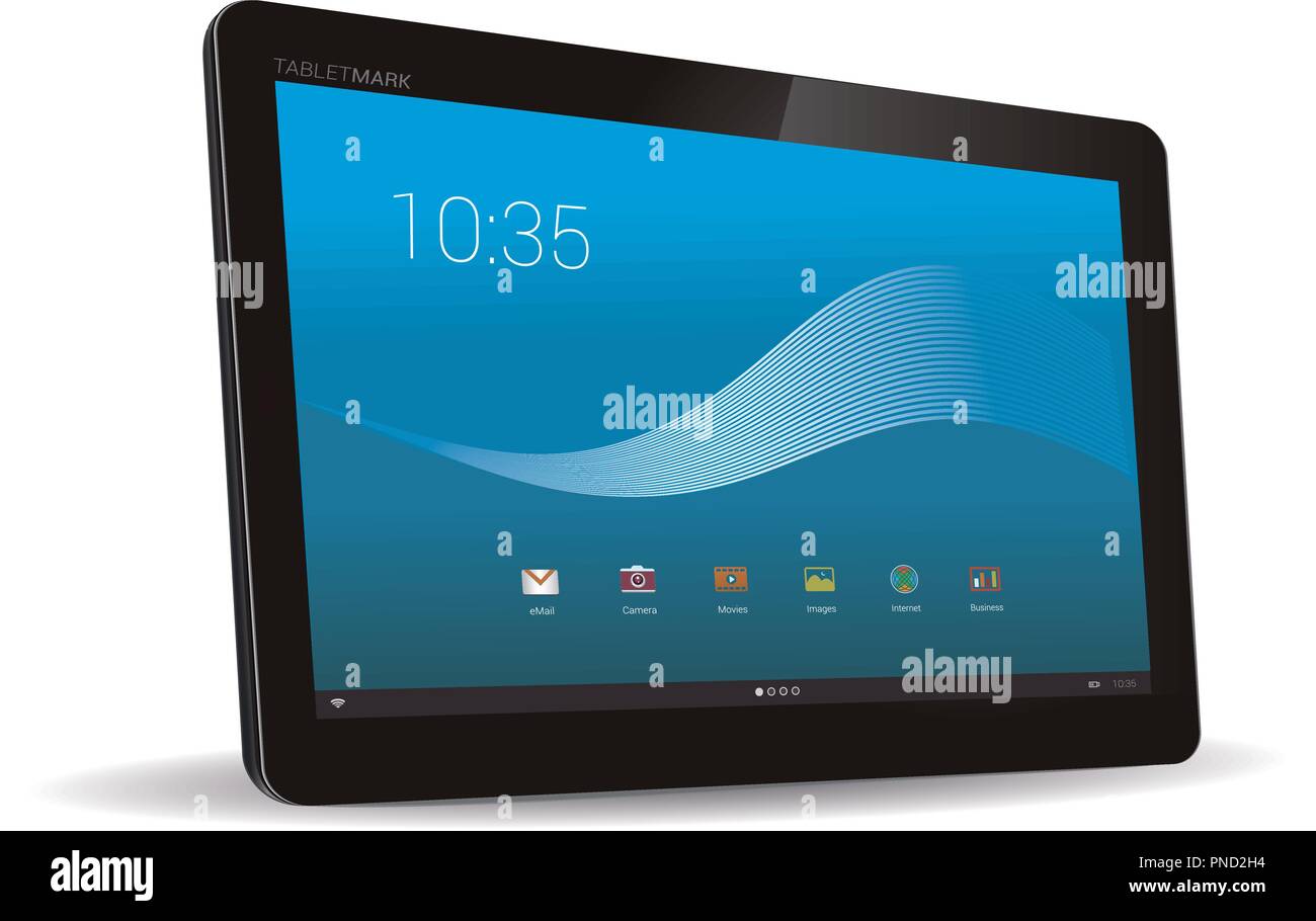 Simple Black Tablet Stock Vector Image & Art - Alamy