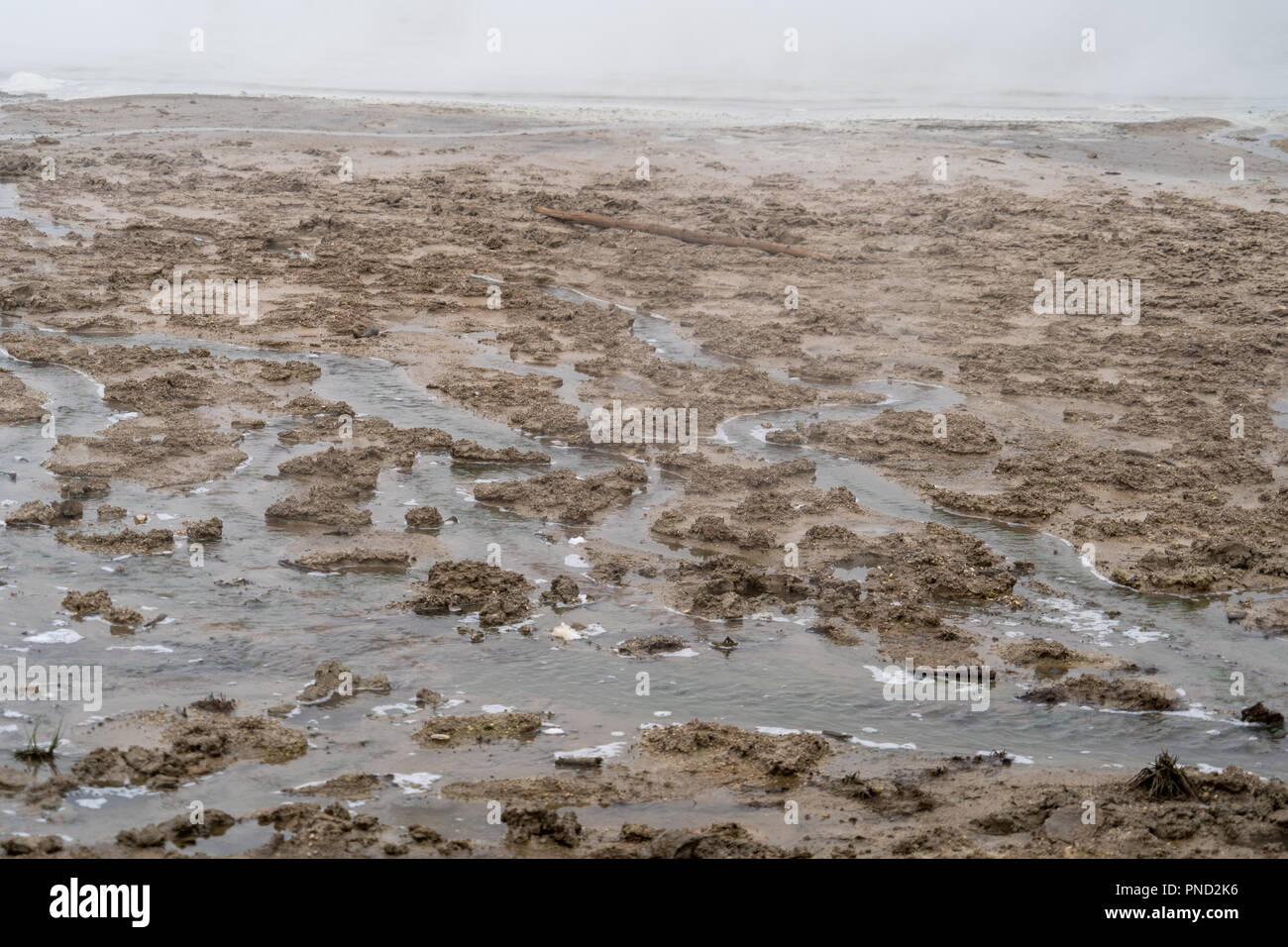 Hot spring Geothermal feature in Yellowstone National Park Stock Photo ...