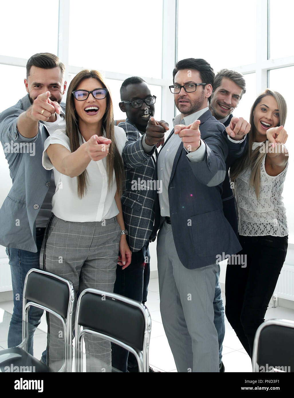 modern business team pointing at you Stock Photo - Alamy