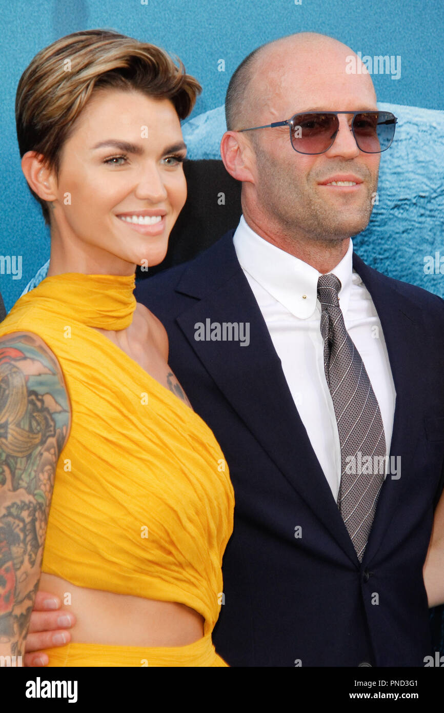 Ruby Rose, Jason Statham at the Premiere of Warner Bros' "The Meg" held ...
