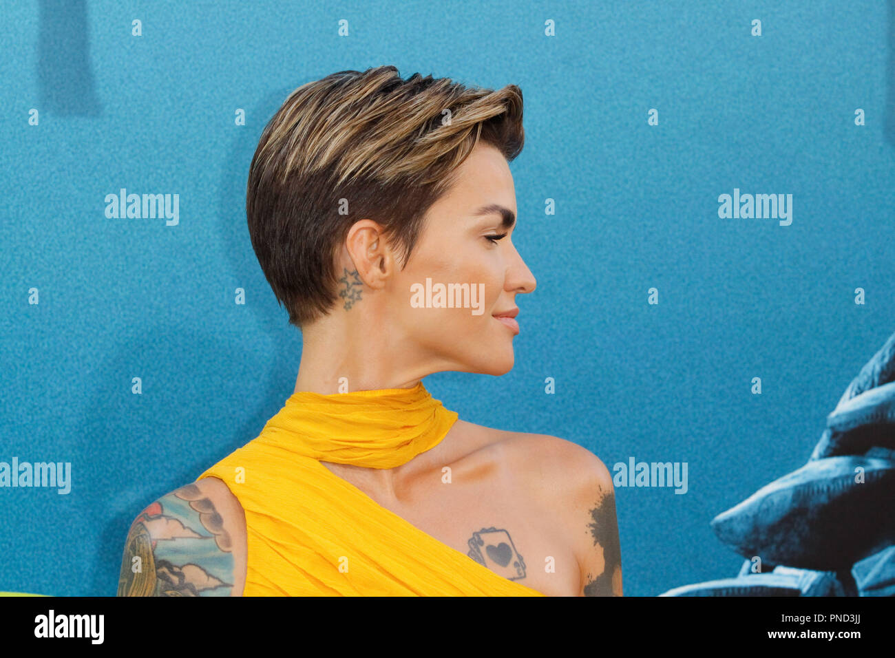 Ruby Rose at the Premiere of Warner Bros' "The Meg" held at the TCL ...