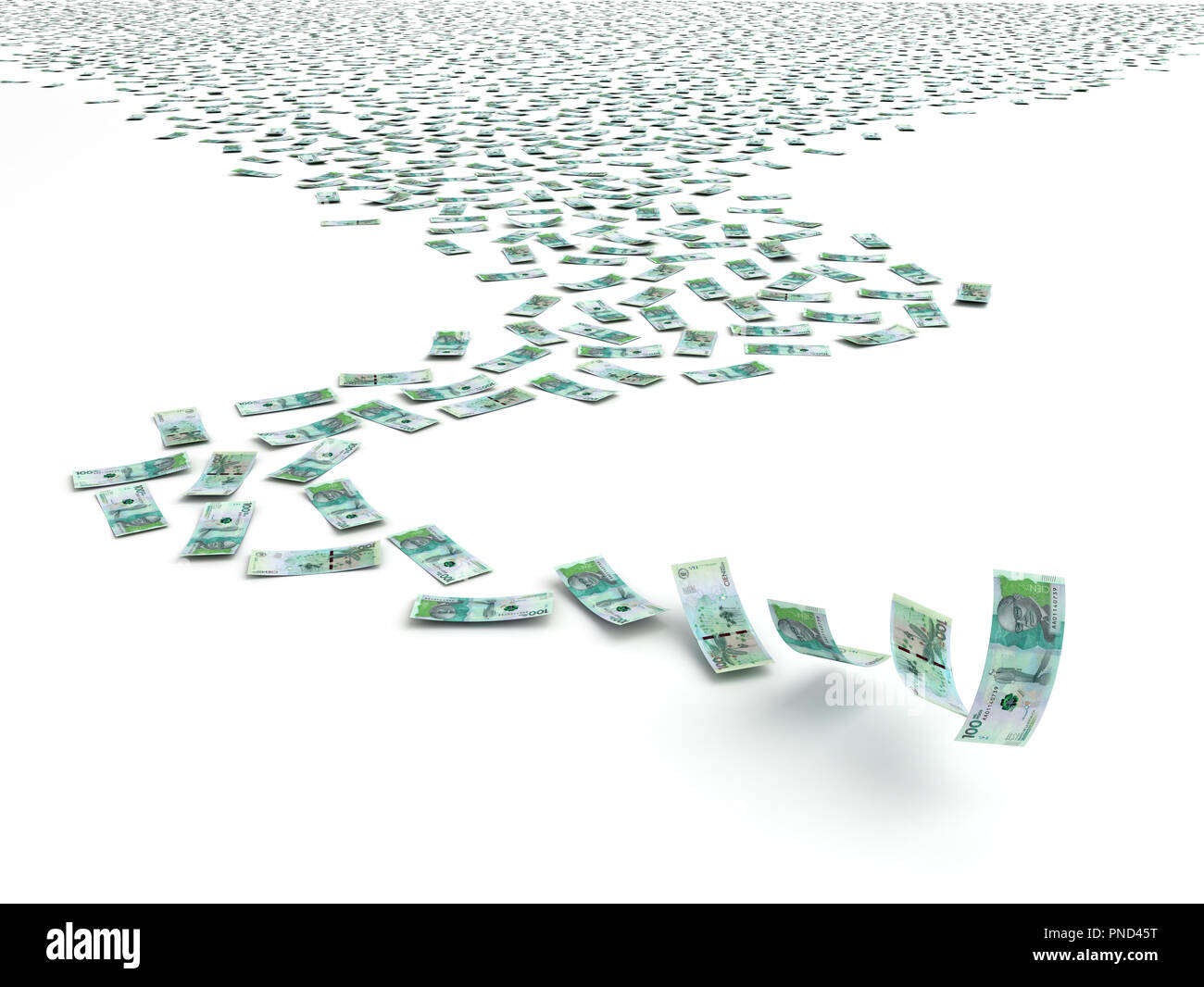 Falling Colombian Pesos (isolated with clipping path Stock Photo - Alamy