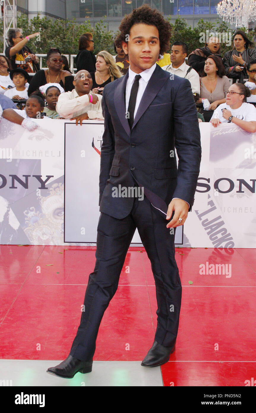 Corbin Bleu arriving at the Los Angeles Premiere of Michael Jackson's ...