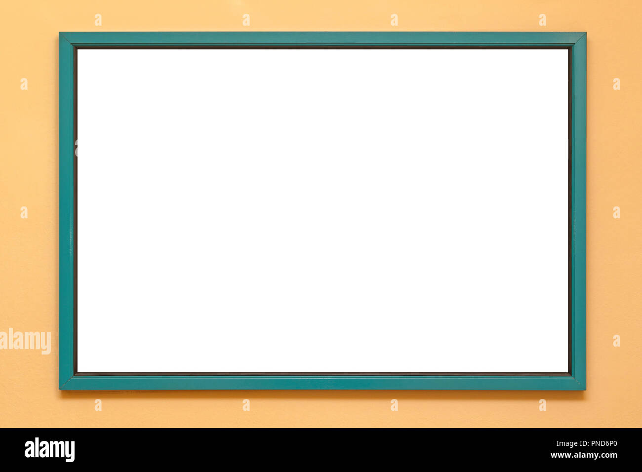 Rectangular Green Picture Frame at Wall Stock Photo - Alamy